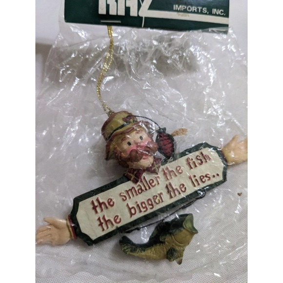 Unbranded | Holiday | Fishing Ornament The Smaller Fish Bigger Lies ...